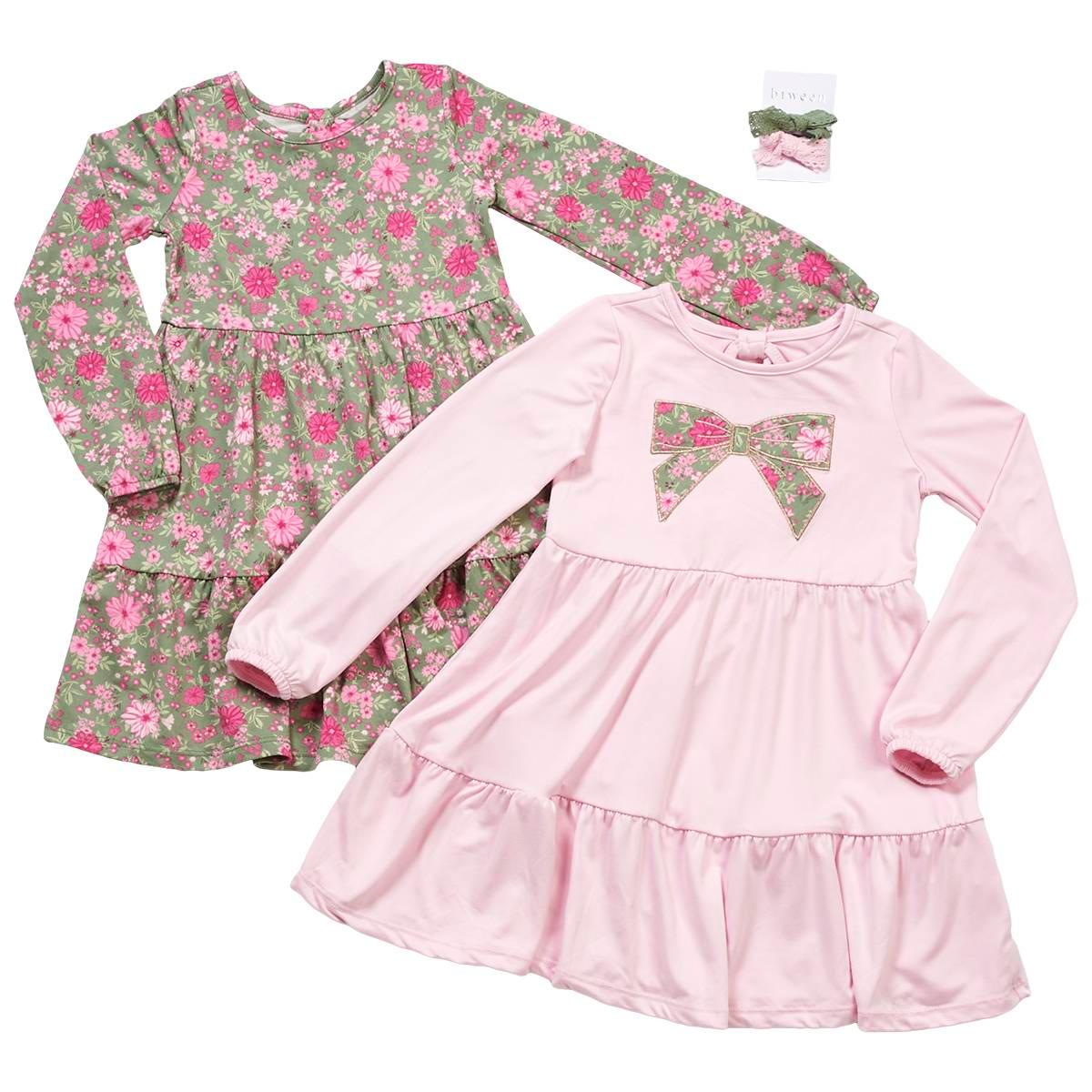 Click here for Girls (4-6x) BTween(R) 2pk. Bow & Floral Two Tier... prices