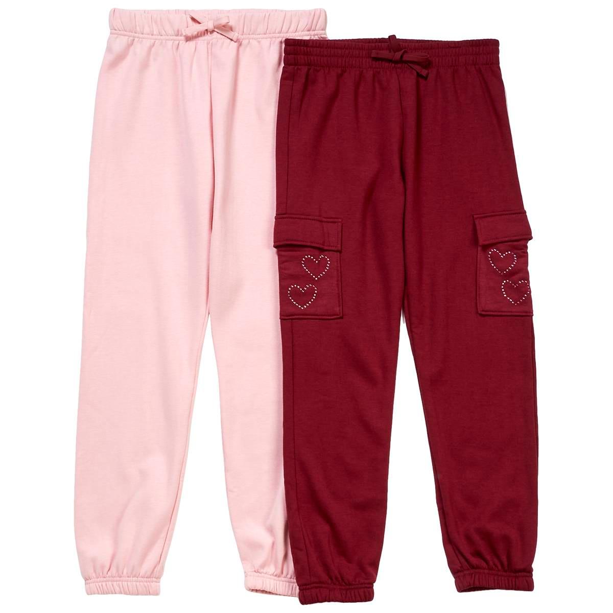 Click here for Girls (7-12) BTween(R) 2pk. Heart Fleece Joggers prices