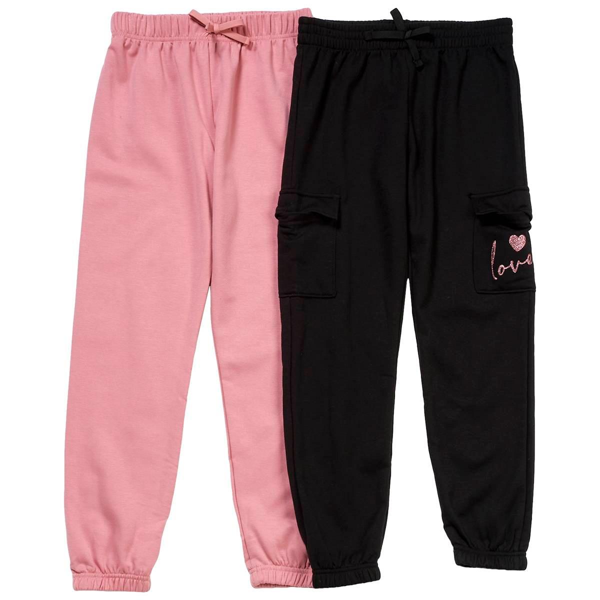Click here for Girls (7-12) BTween(R) 2pk. Love Fleece Joggers prices