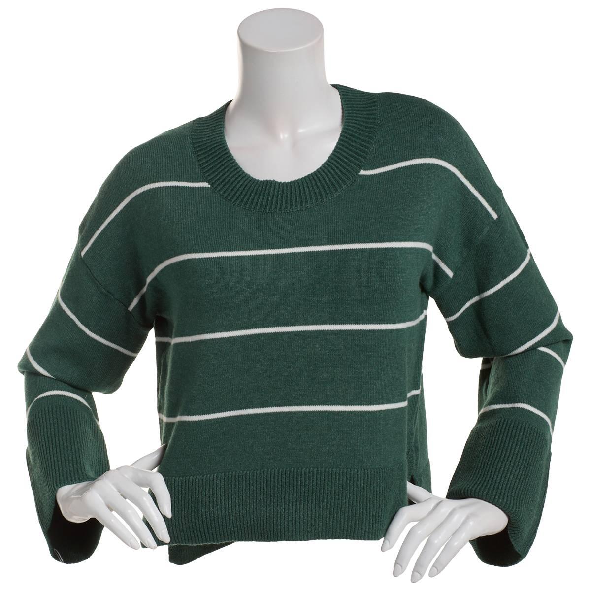 Click here for Juniors Pink Rose Stripe Crew Neck Sweater prices