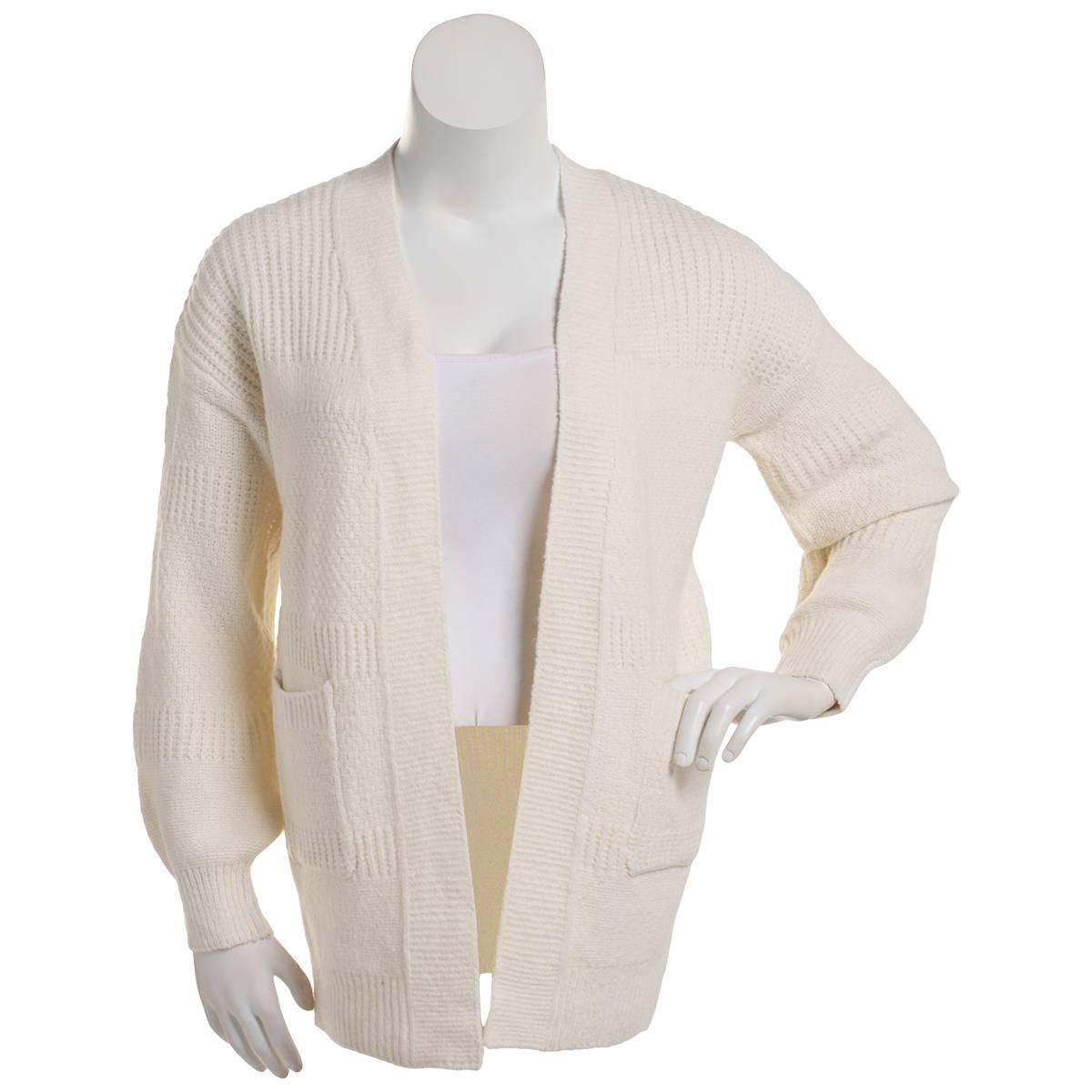 Click here for Juniors Pink Rose Mossy Oversized Open Cardigan wi... prices