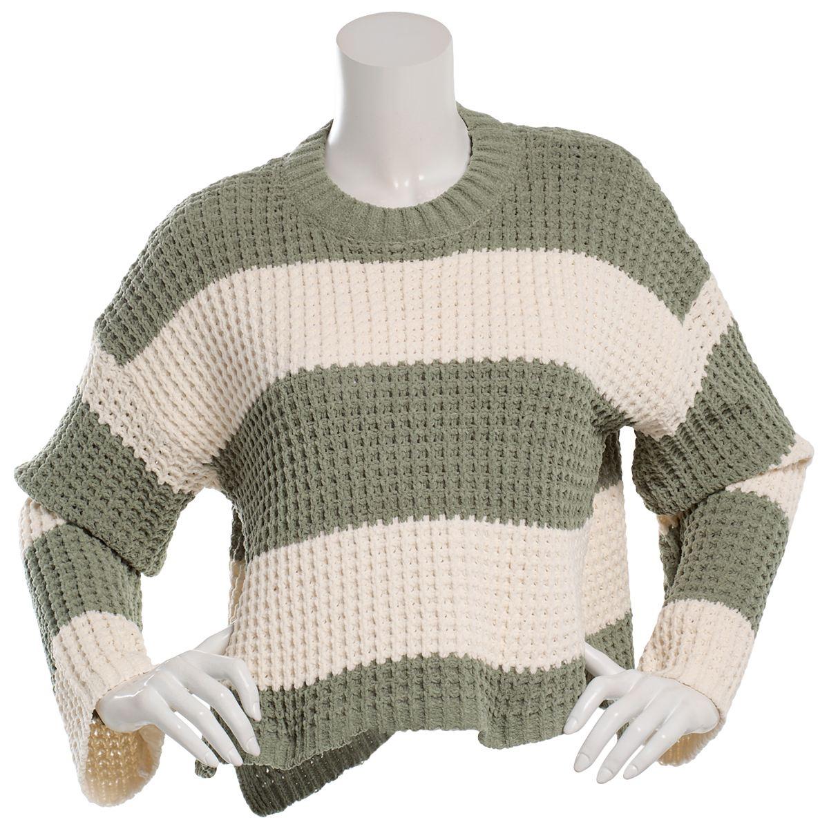 Click here for Juniors Pink Rose Matte Chenille Waffle Stripe Ste... prices