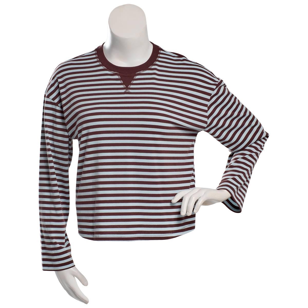 Click here for Juniors Pink Rose Long Sleeve Oversized Striped V-... prices