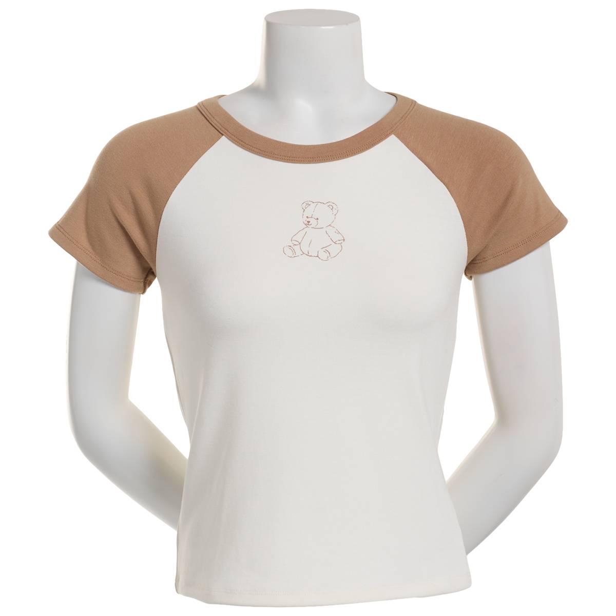 Click here for Juniors Pink Rose Raglan Teddy Bear Tee prices