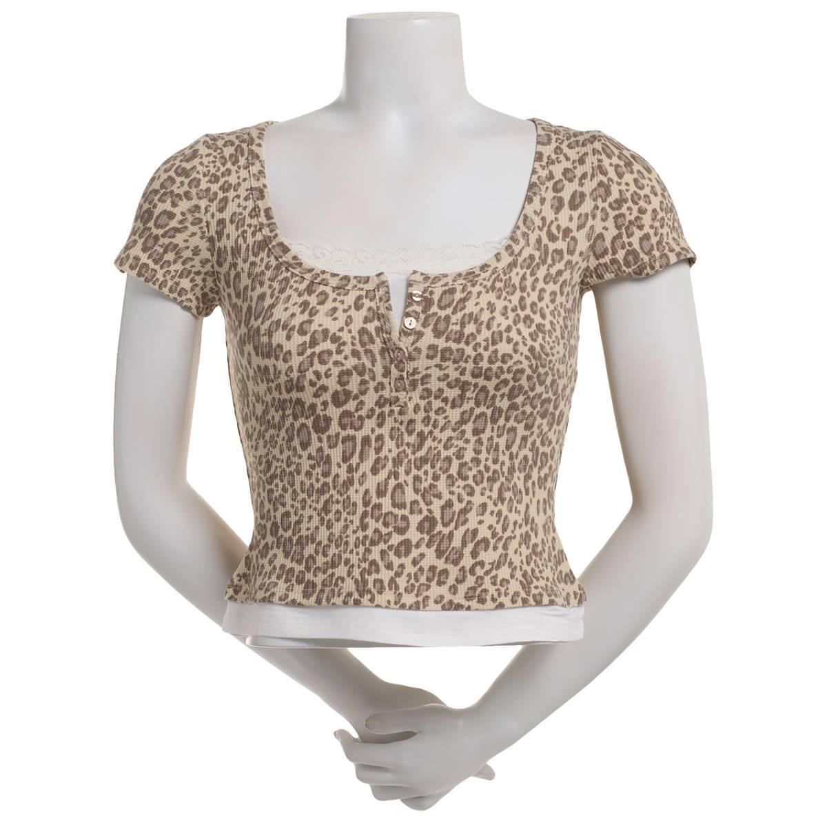Click here for Juniors Pink Rose Leopard Thermal Two-in One Henle... prices