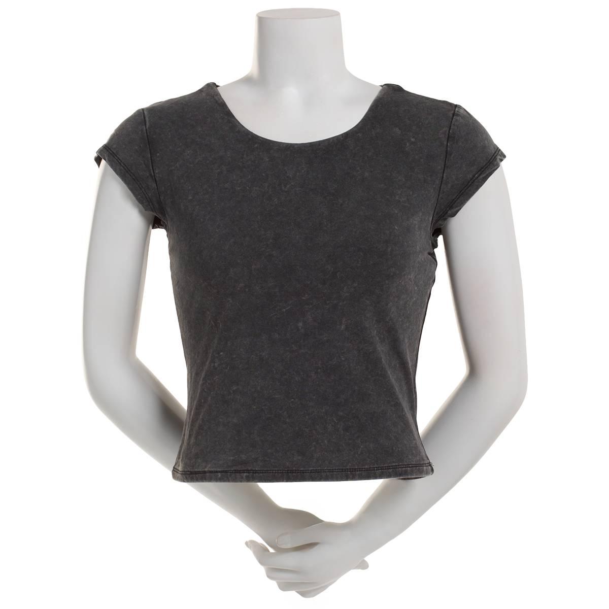 Click here for Juniors Pink Rose Mineral Wash Cap Sleeve Double L... prices