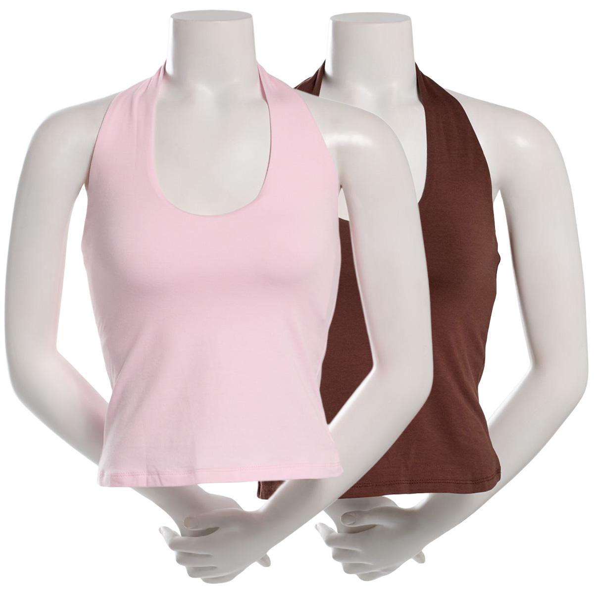 Click here for Juniors Pink Rose 2pk. Halter Top w/ Bra prices