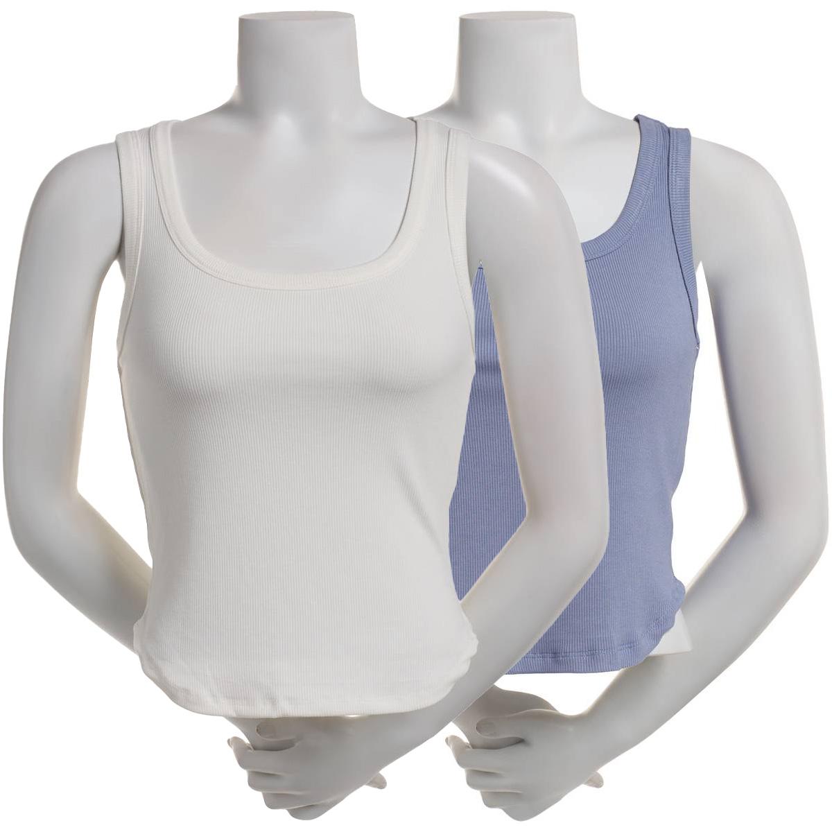 Click here for Juniors Pink Rose 2pk. Modal Spandex Rib Square Ne... prices