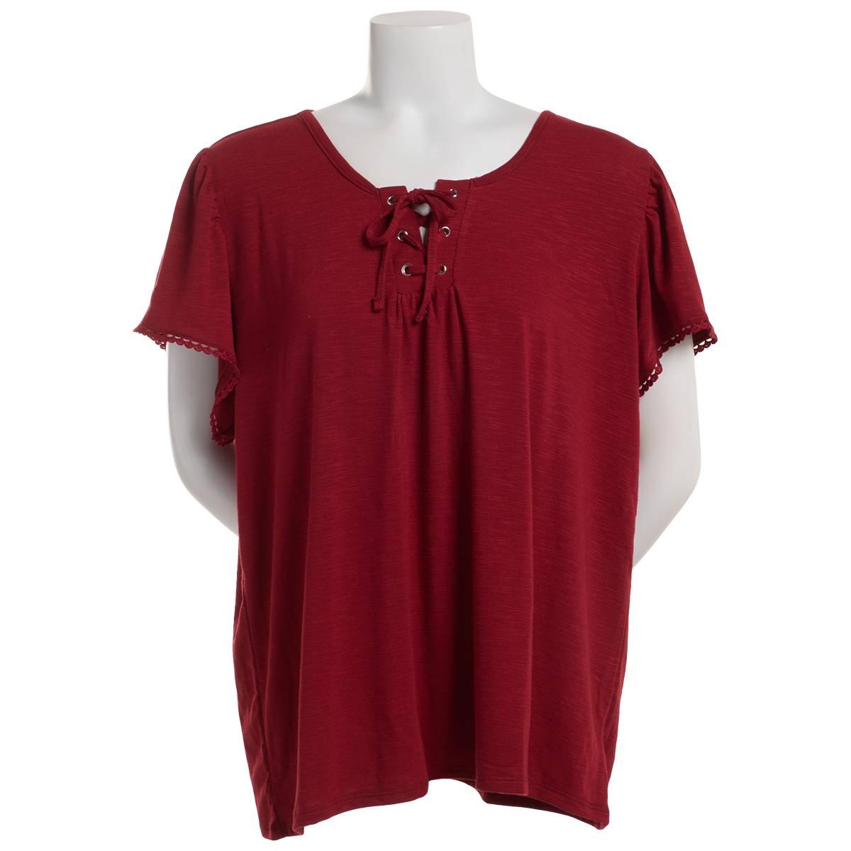 Click here for Womens French Laundry Short Flutter Sleeves Lace U... prices