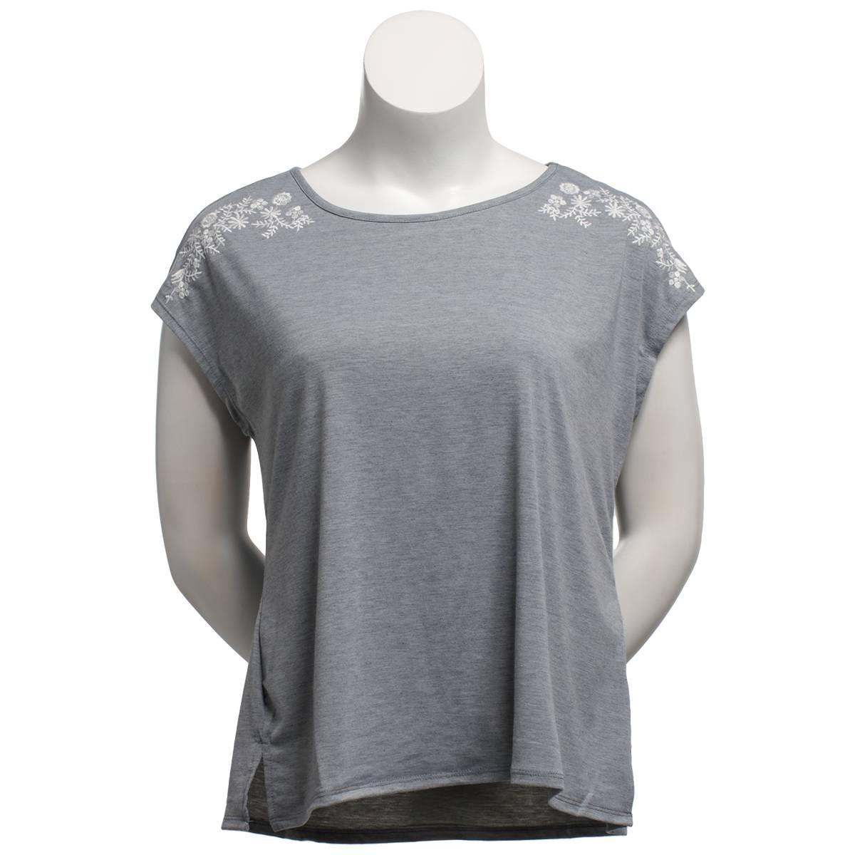 Click here for Womens New York Laundry Solid Extend Sleeve Tee w/... prices