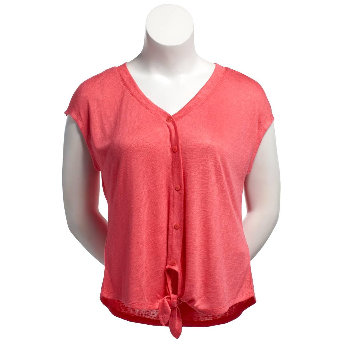 Click here for Womens French Laundry Dolman Sleeve Solid Tie Fron... prices