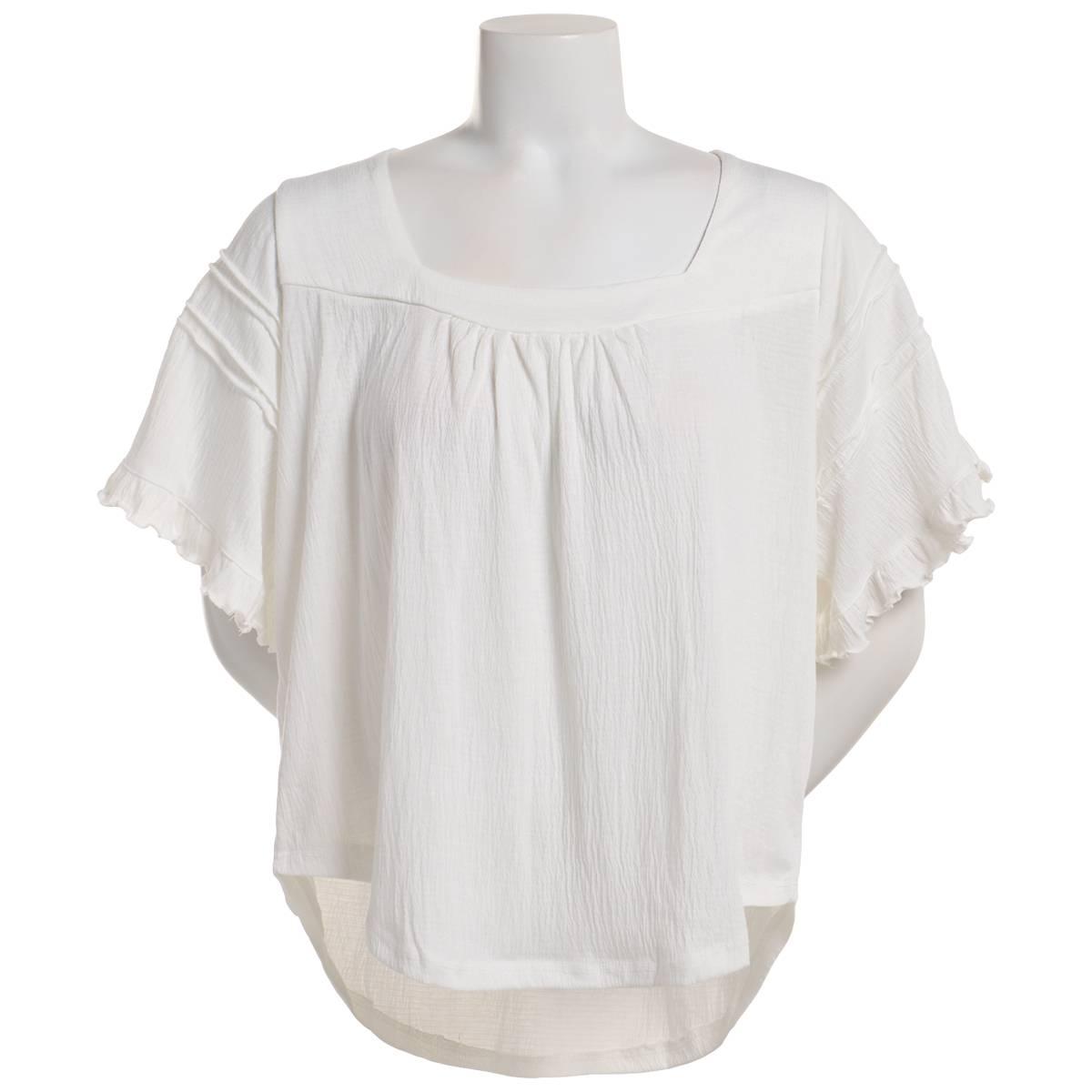 Click here for Womens New York Laundry Flutter Sleeve Square Neck... prices