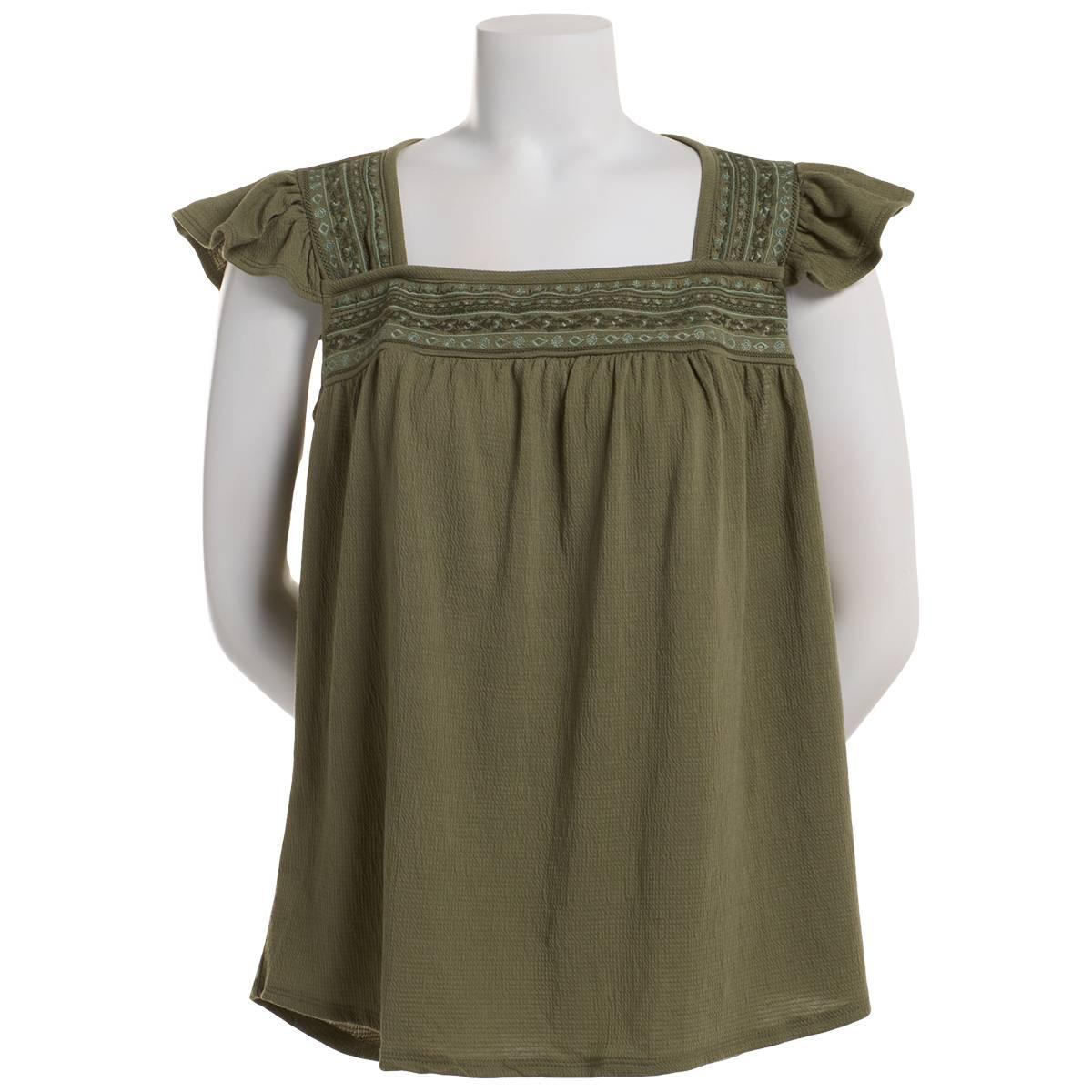 Click here for Womens New York Laundry Flutter Sleeve Square Neck... prices