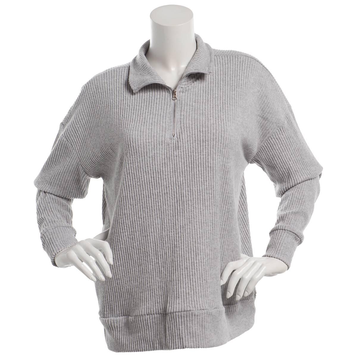 Click here for Womens French Laundry Long Mock Neck Sweatshirt w/... prices