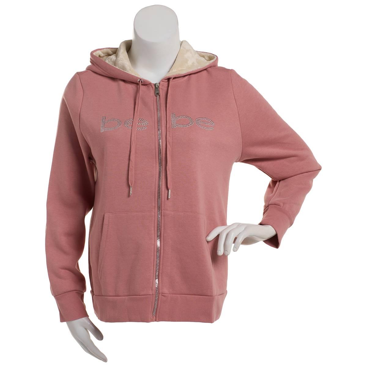 Click here for Plus Size Bebe Long Sleeve Full Zip Up with Fur Ho... prices