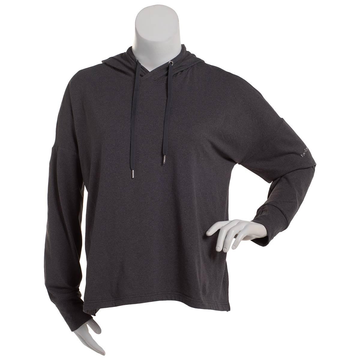 Click here for Plus Size Bebe Pull On Drop Shoulder Hoodie - Char... prices