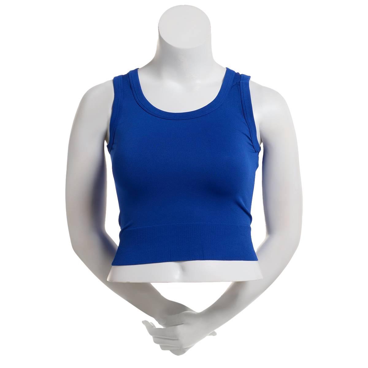 Click here for Juniors Plus One Step Up Seamless Scoop Neck Tank... prices