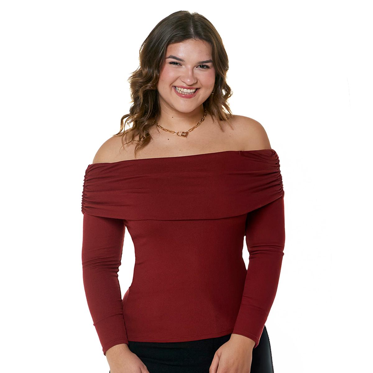 Click here for Juniors Plus One Step Up Long Sleeve Off the Shoul... prices