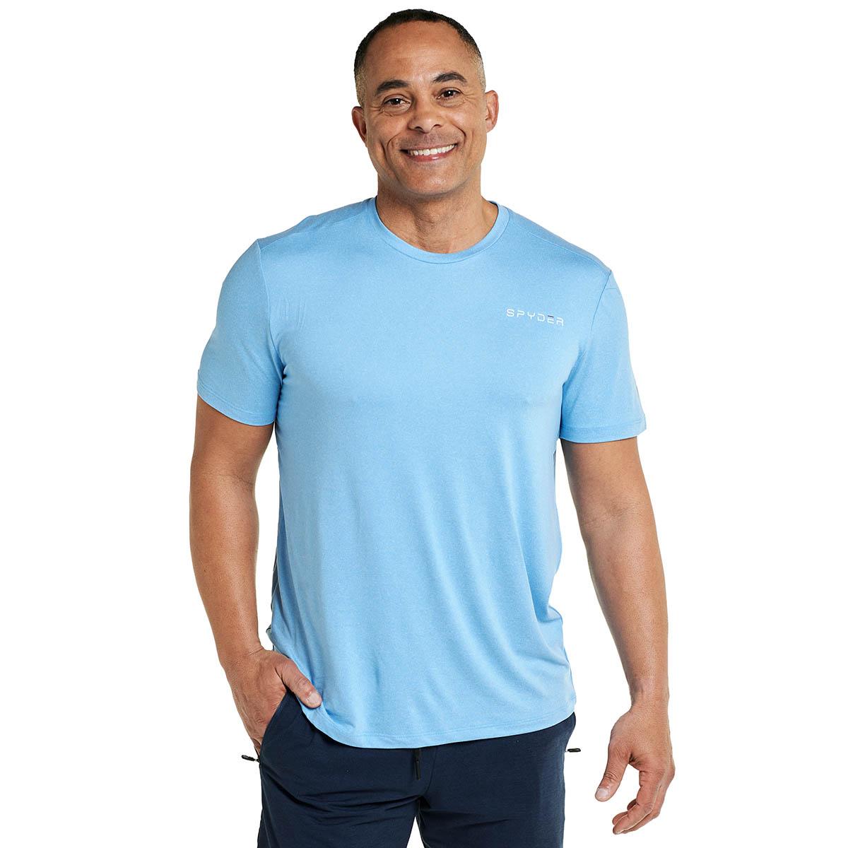 Click here for Mens Spyder Performance Solid Crew Neck Short Slee... prices