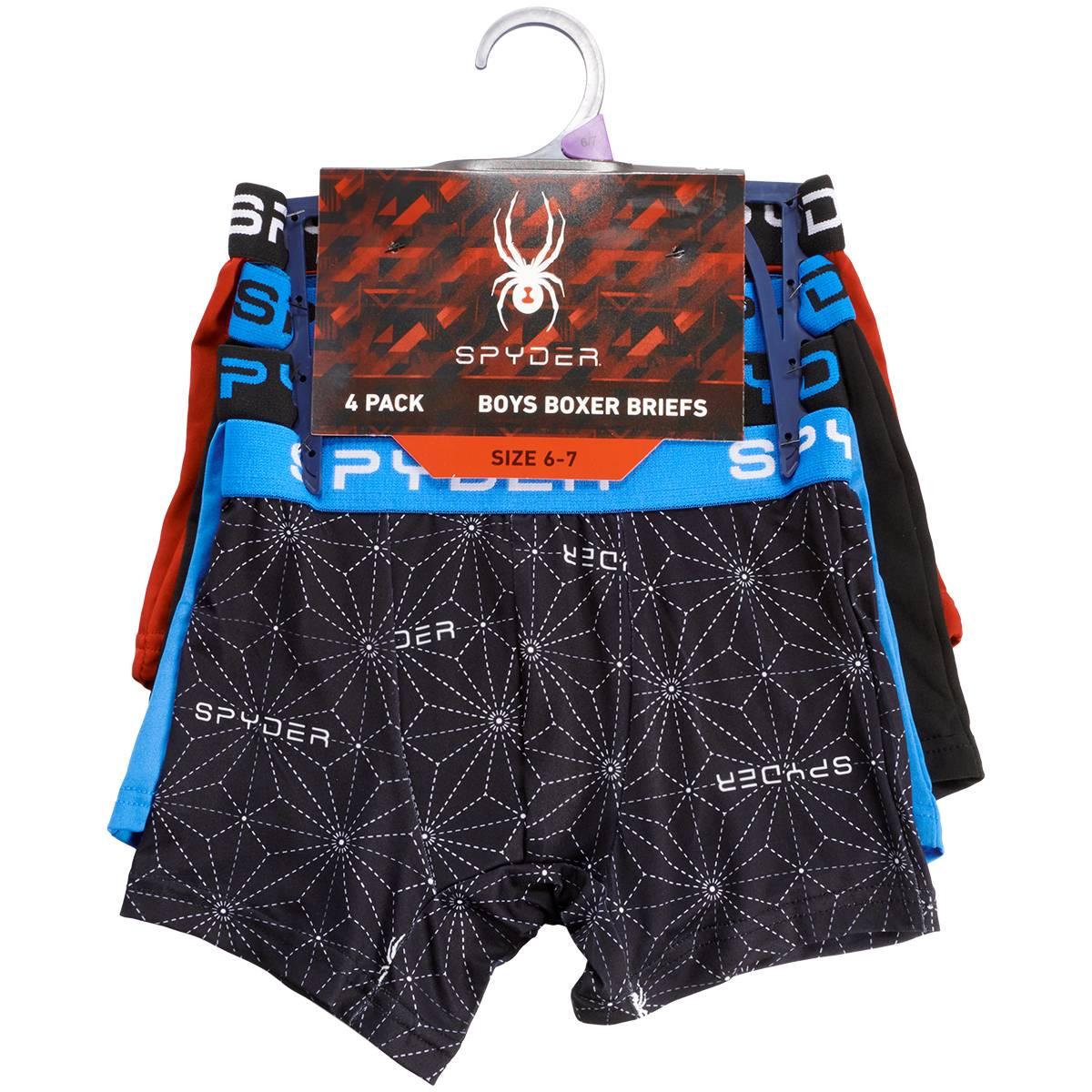 Click here for Boys (4-7) Spyder Knitted Boxer Briefs - Black/Blu... prices