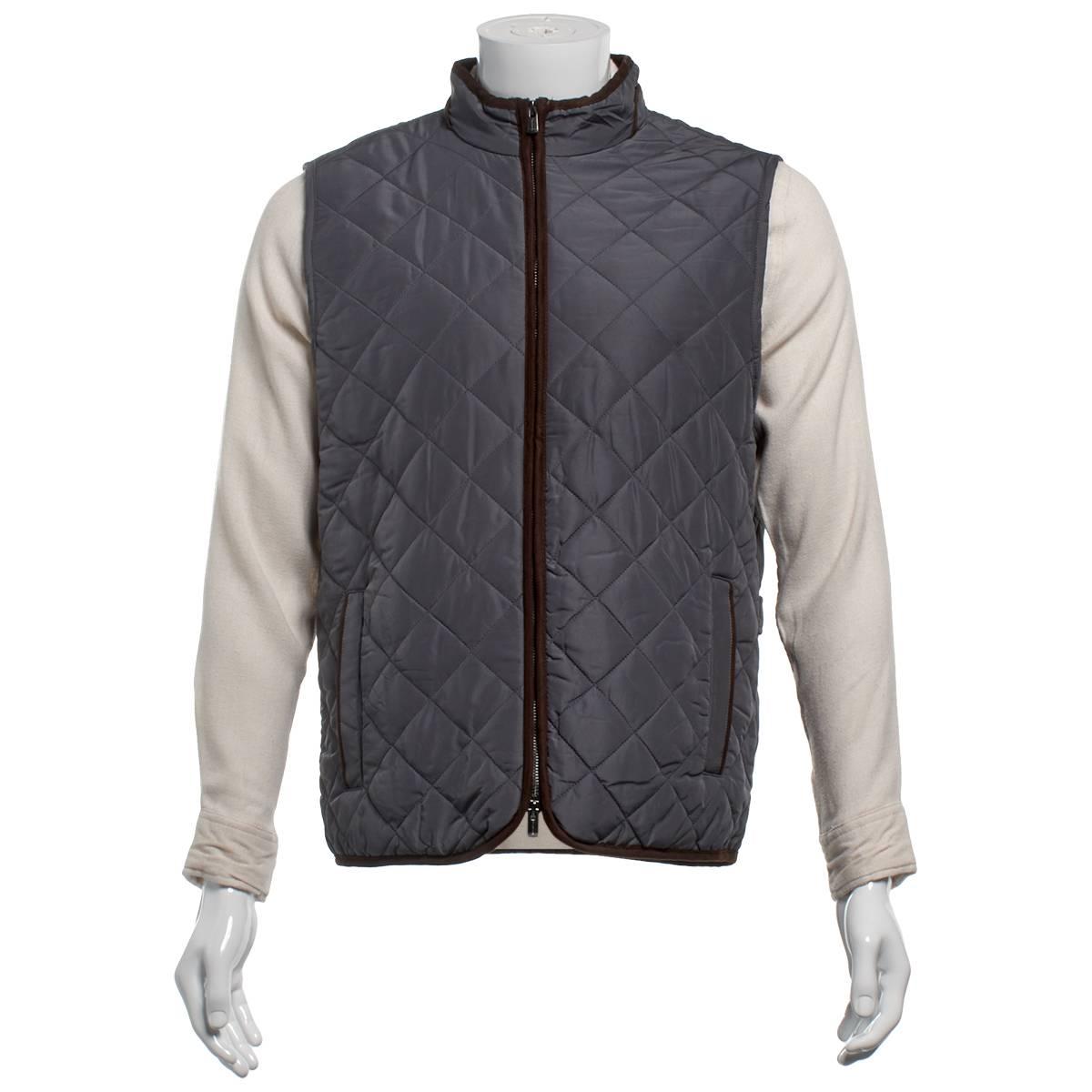 Click here for Mens Tahari Quilted Vest with Suede Trim prices