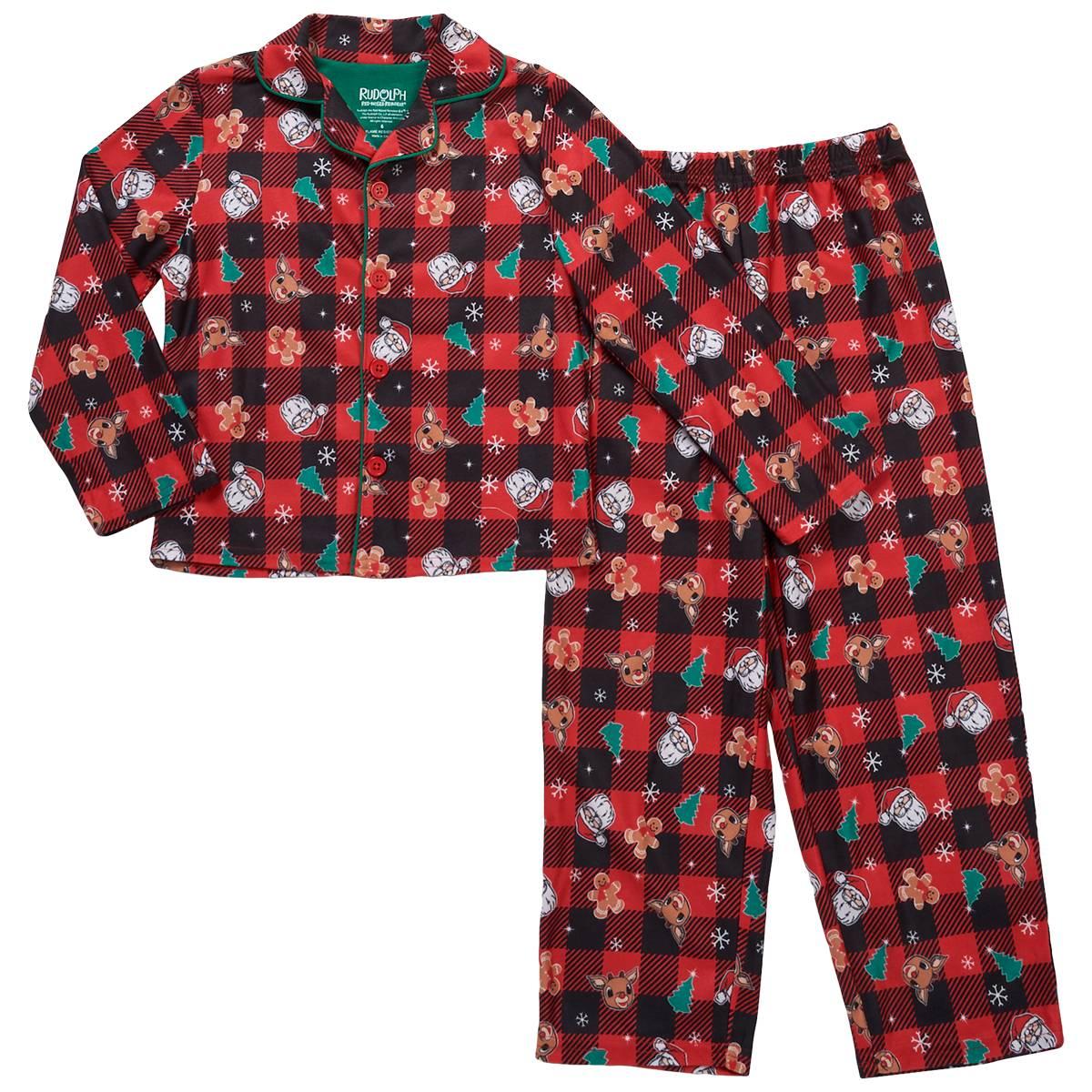 Click here for Girls (4-6x) Rudolph(tm) 2pc. Buffalo Plaid Pajama... prices