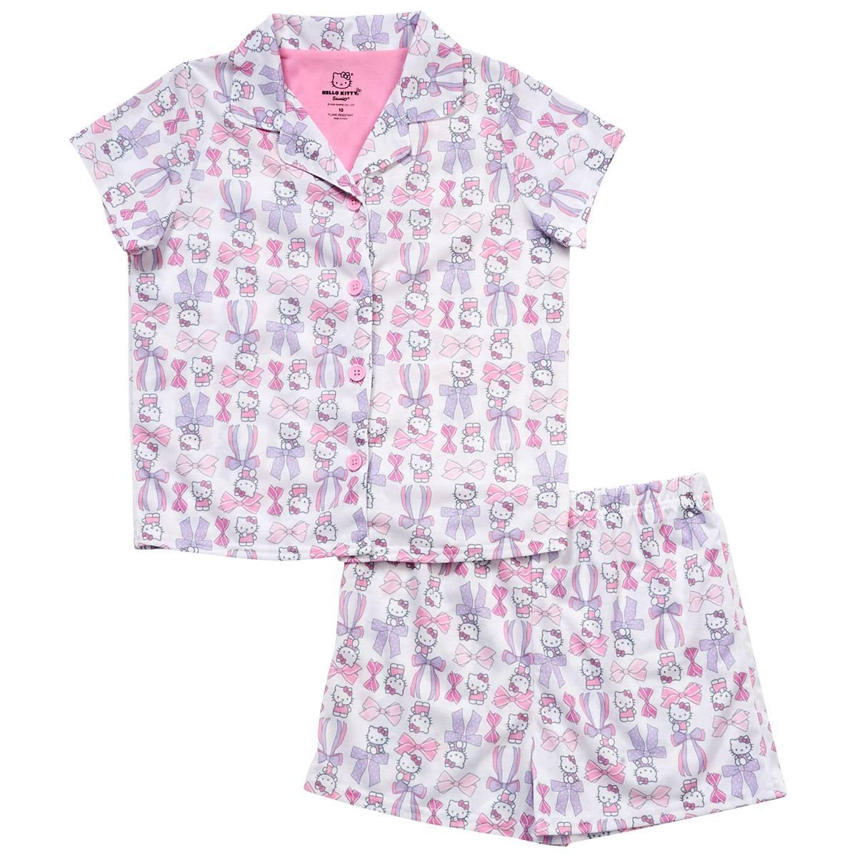 Click here for Girls Hello Kitty 2pc. Bows Short Sleeve Pajama Se... prices