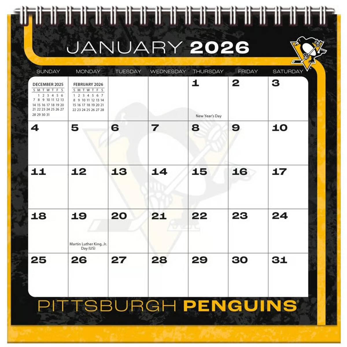 Click here for Lang(R) 2026 Pittsburgh Penguins Easel Desk Calend... prices