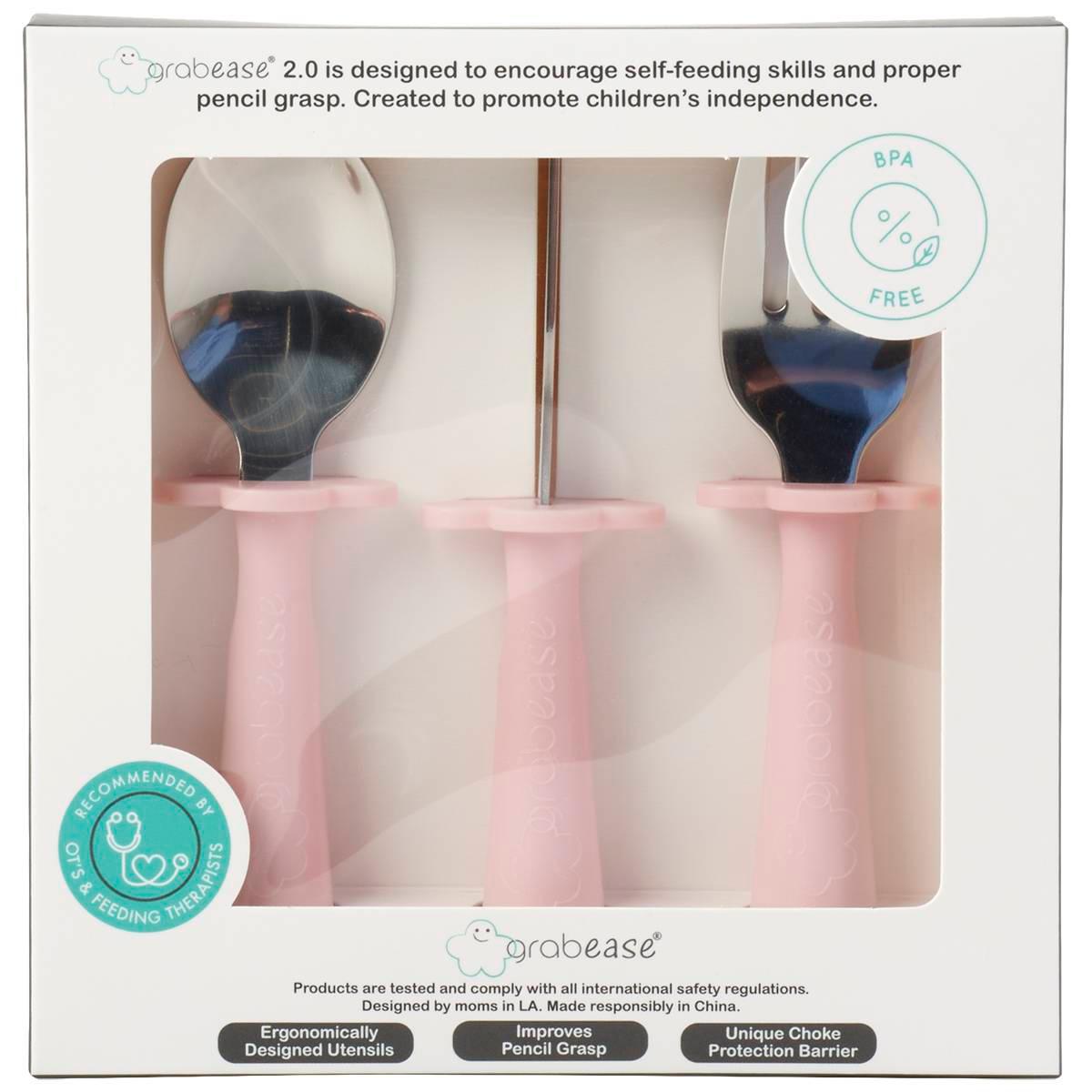 Click here for Toddler Girl Grabease(R) 3pc. Utensil Set - Pink prices