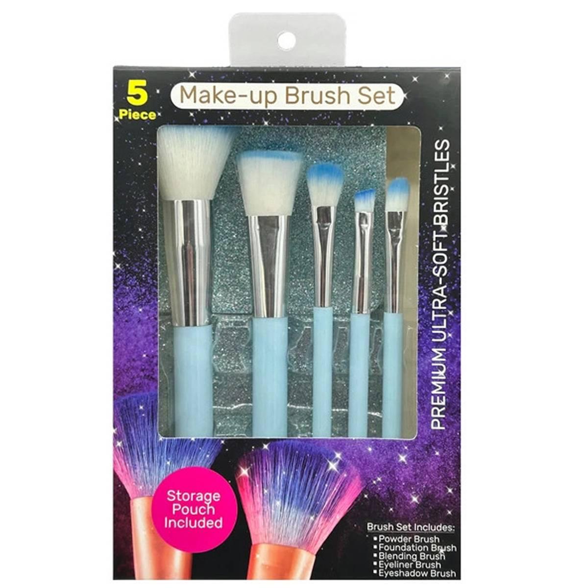 Click here for 5pk. Beauty Make-Up Brush Set with Glitter Carryin... prices