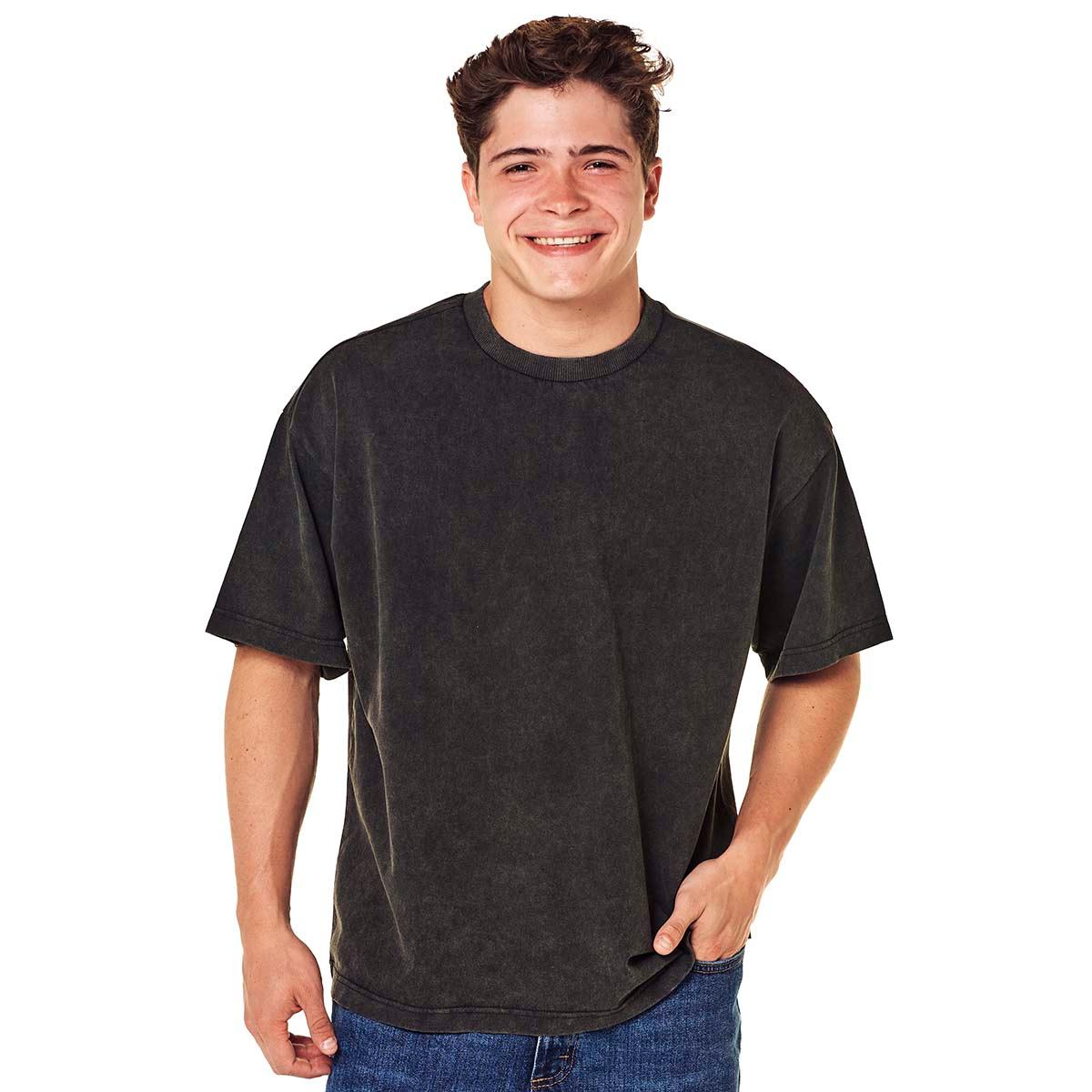 Click here for Young Mens Hollywood Jeans Oversized Mineral Washe... prices