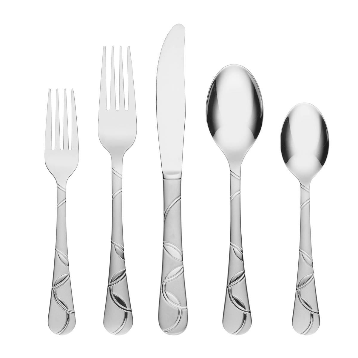 Cambridge Silversmiths Felicity Sand 20-Piece Flatware Set  Service for 4 - Silver