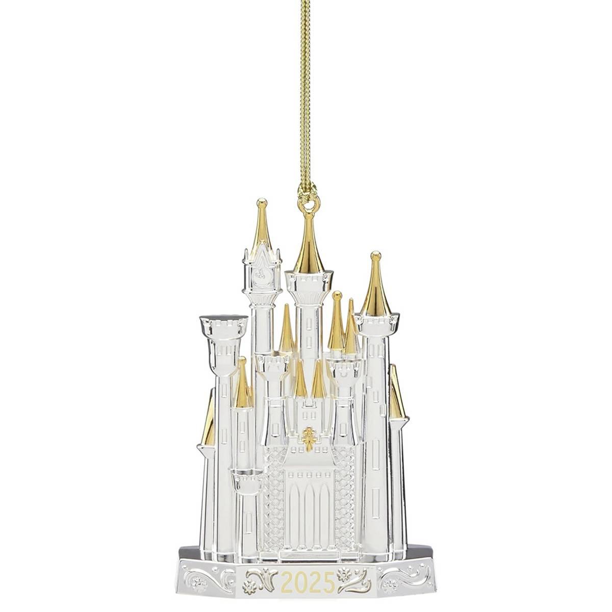 Lenox 2025 Cinderella Castle Silverplate Ornament - Metallic