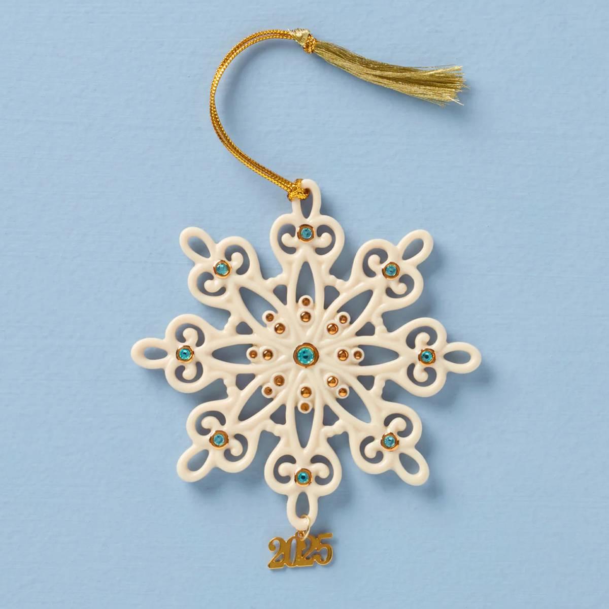 Lenox(R) 2025 Annual Gemmed Snowflake Ornament