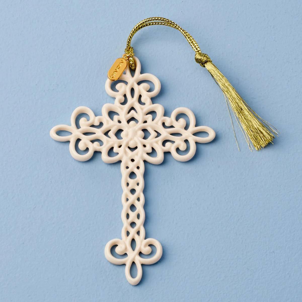 Click here for Lenox(R) 2025 Snow Fantasies Cross Ornament prices