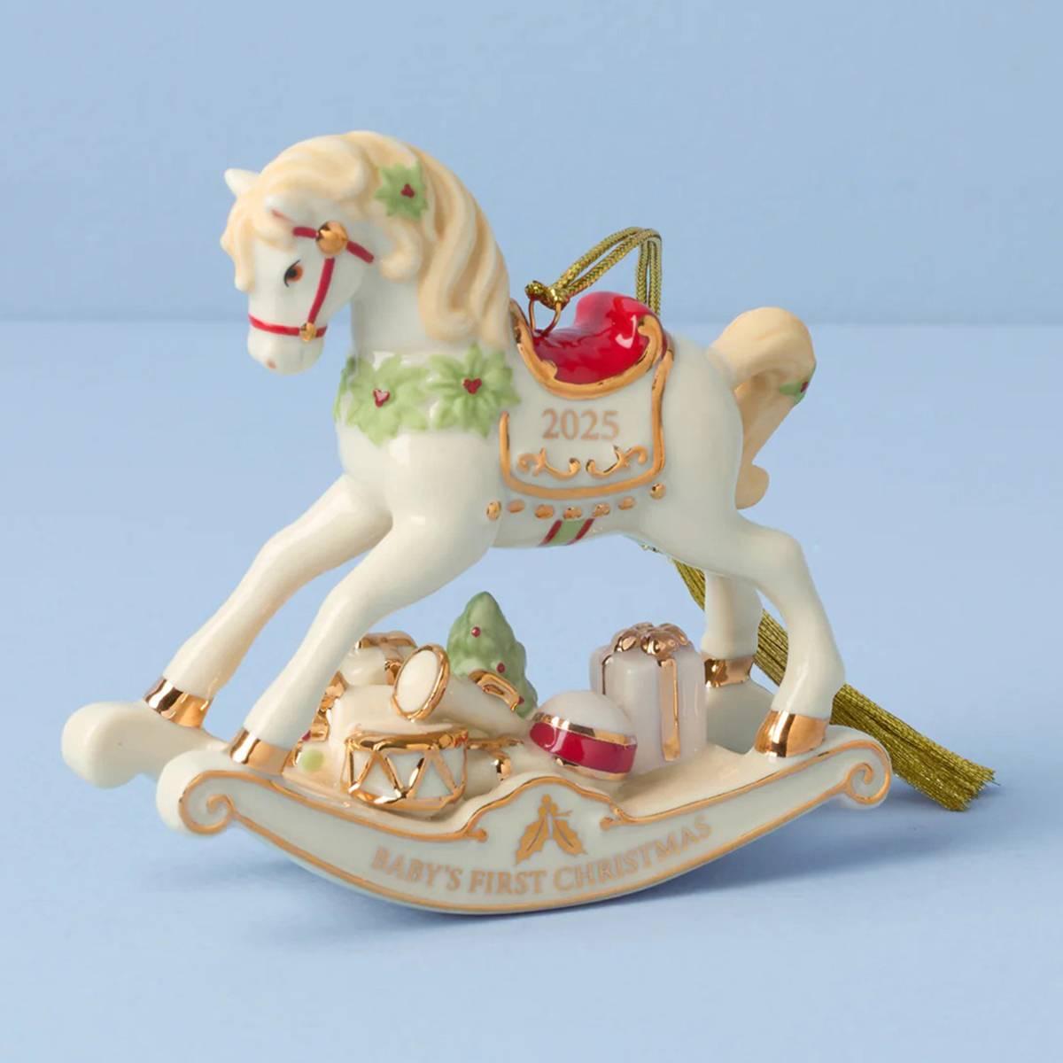 Click here for Lenox(R) 2025 Vintage Rocking Horse Ornament prices