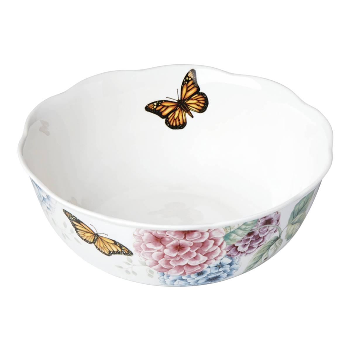 Lenox Butterfly Meadow Hydrangea Serving Bowl  10 - White