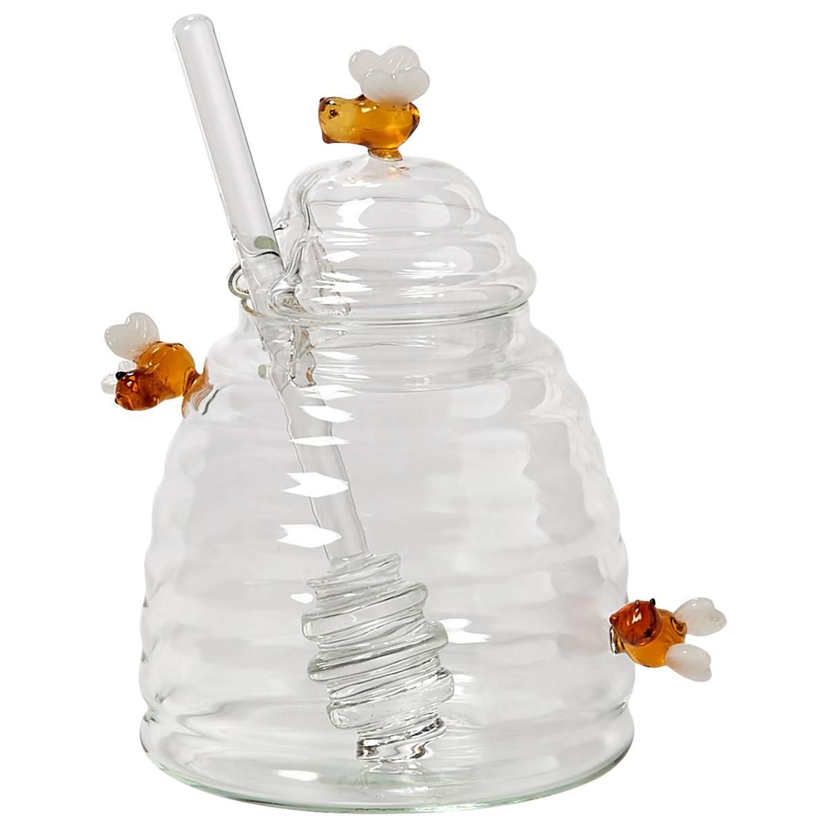 Click here for Gourmet Kitchen 16oz. Glass Honey Jar with Dipper prices