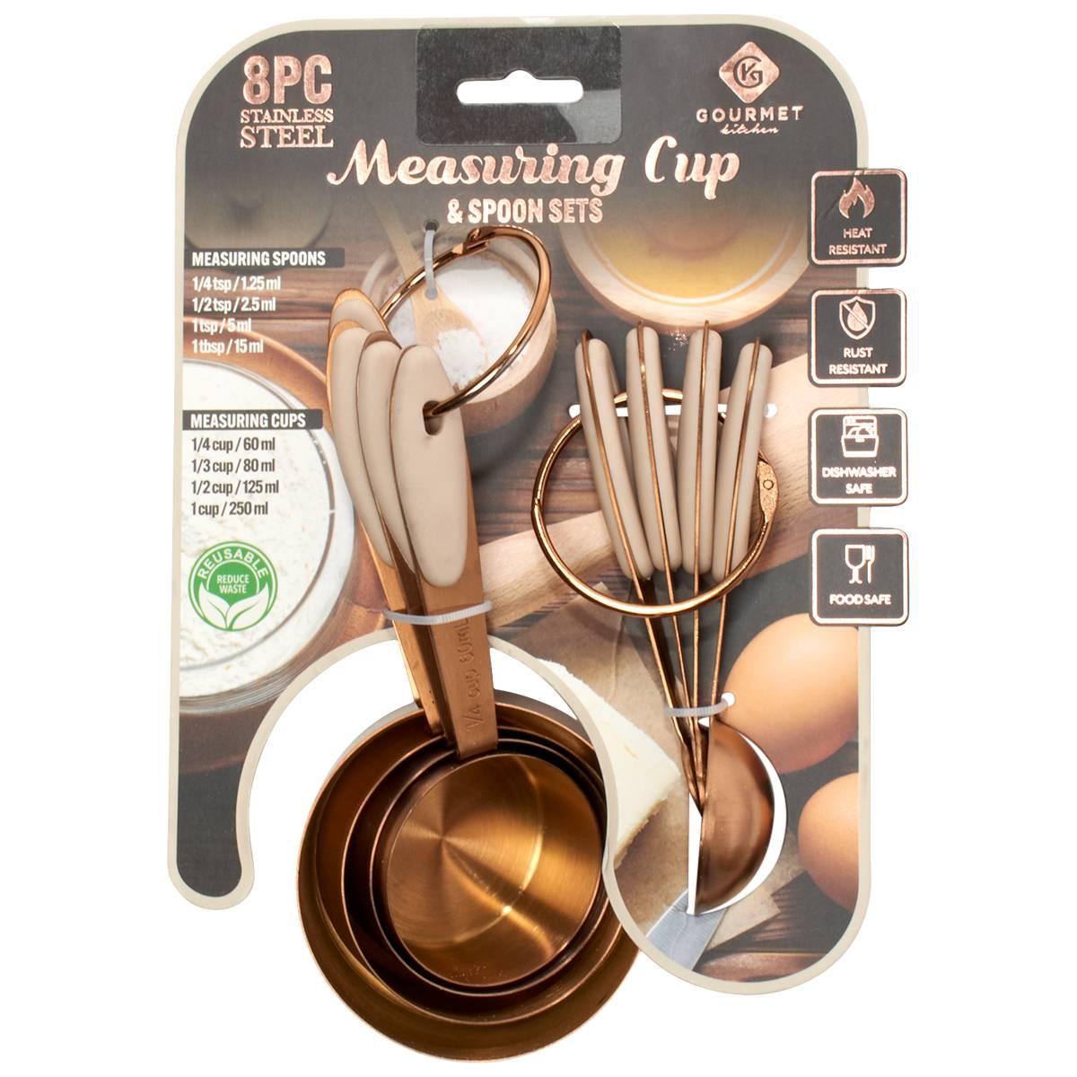 Click here for Gourmet Kitchen 8pc. Steel & Silicone Measuring Cu... prices
