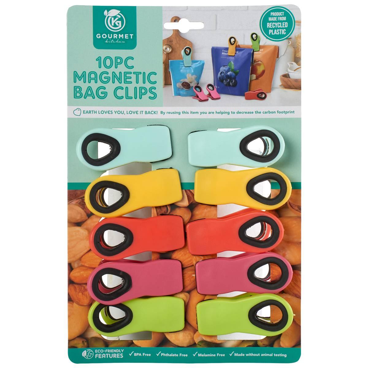 Click here for Gourmet Kitchen 10pc. Magnetic Bag Clips - Fruitfu... prices