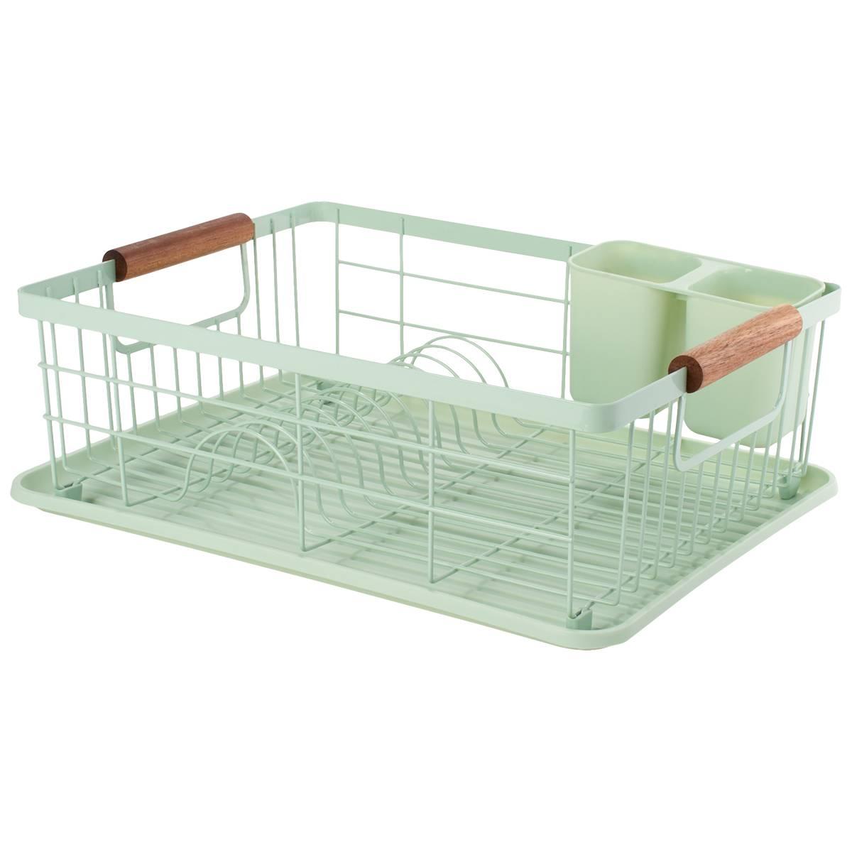 Click here for Gourmet Kitchen Dish Rack with Acacia Handles - Se... prices