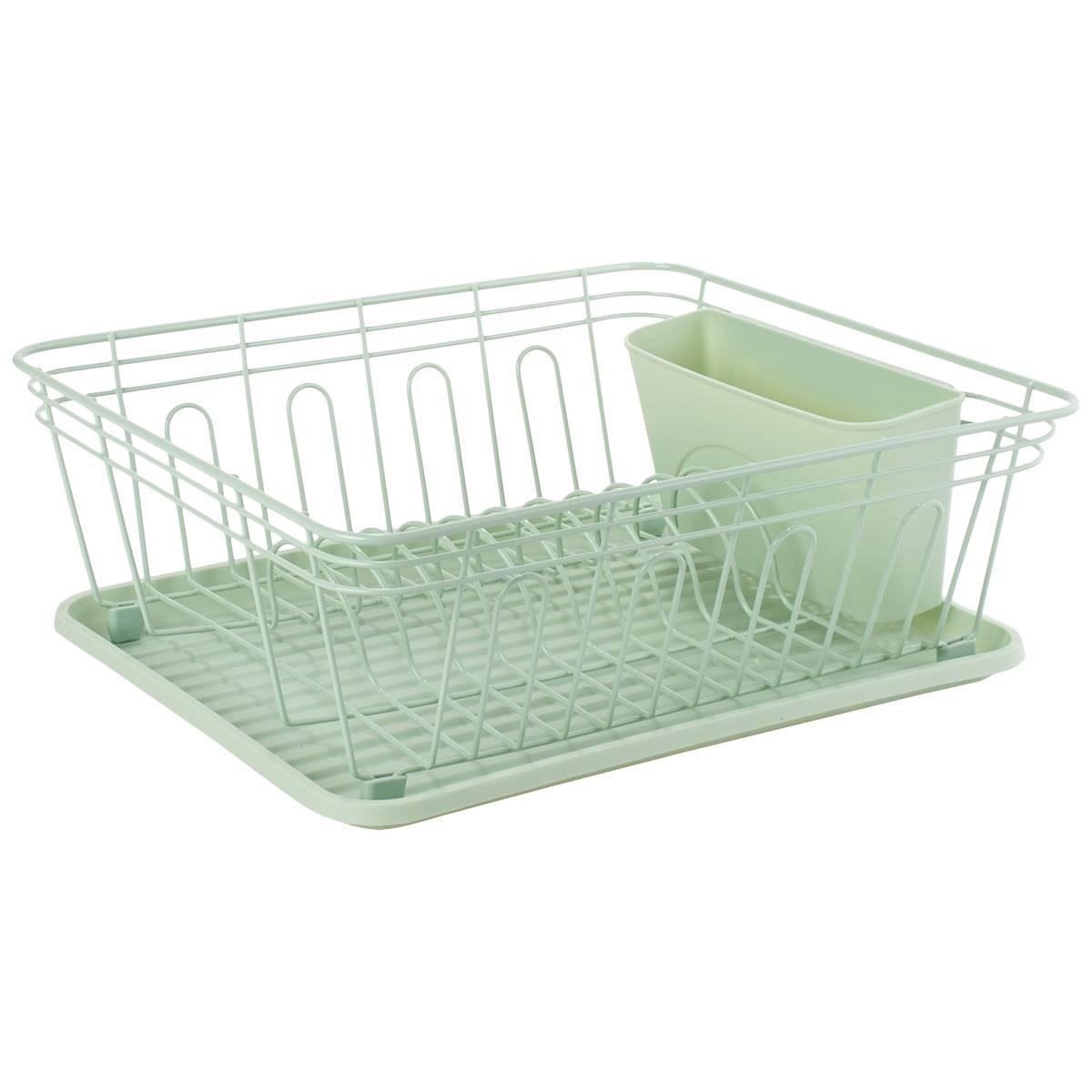 Click here for Gourmet Kitchen Metal Wire Dish Rack - Seafoam prices