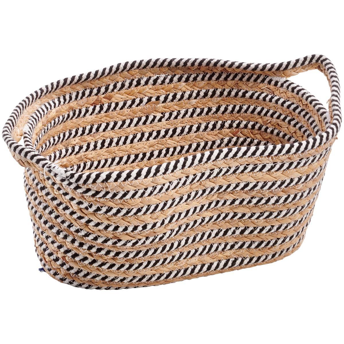 Click here for Heritage Small Black Stripe Rope Hyacinth Shelf To... prices