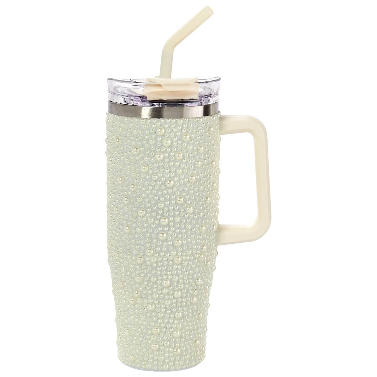 Click here for Gourmet Home 40oz. Pearl Tumbler with Handle prices