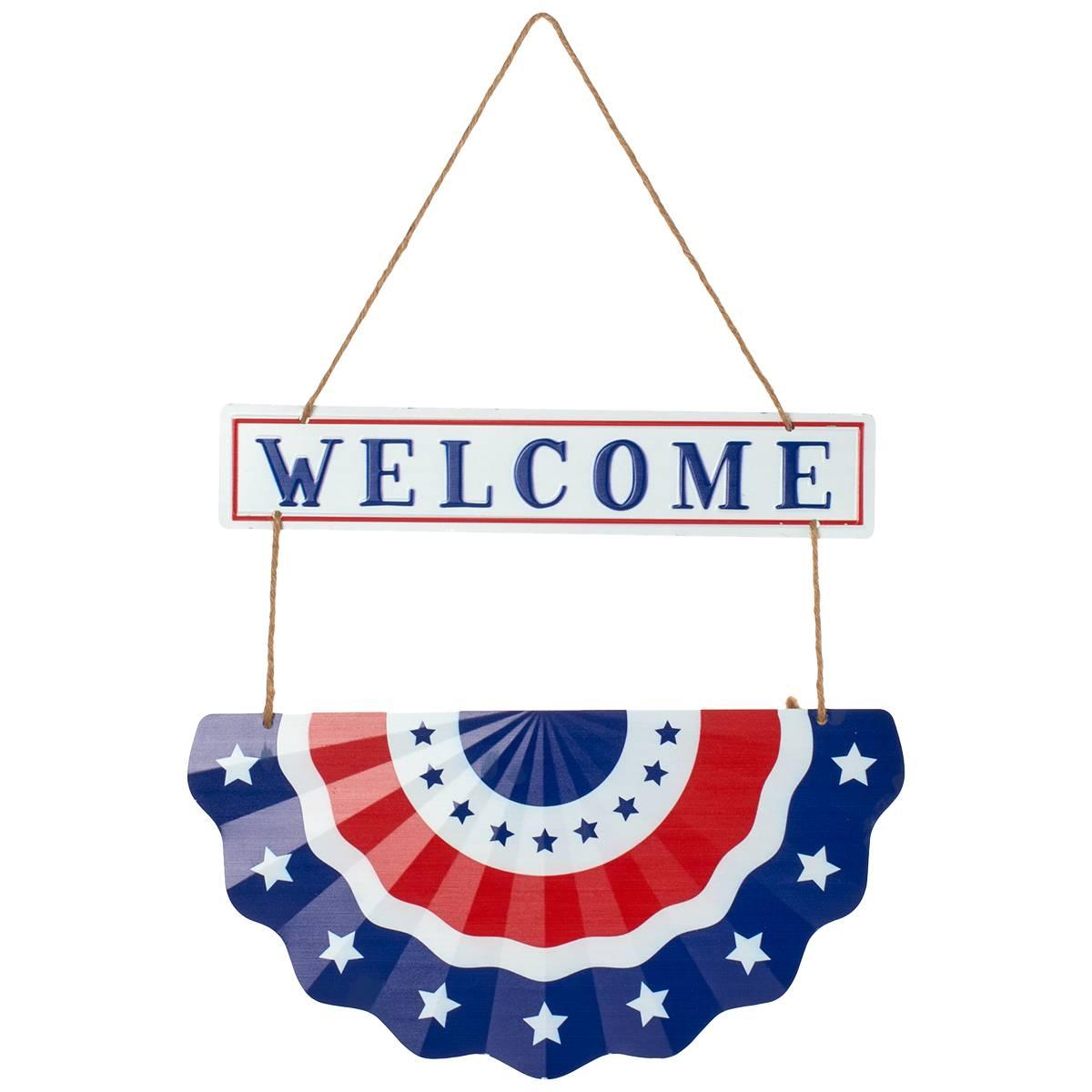 Click here for Patriotic Welcome Bunting Metal Hanging Wall Decor prices