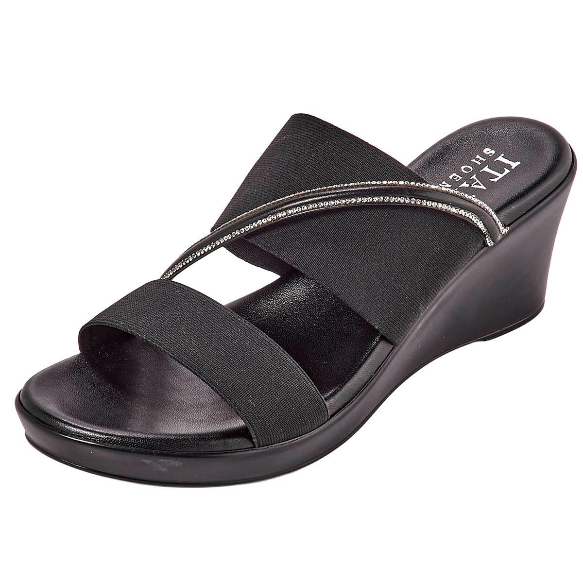 Click here for Womens Italian Shoemakers Gunner Wedge Sandals prices