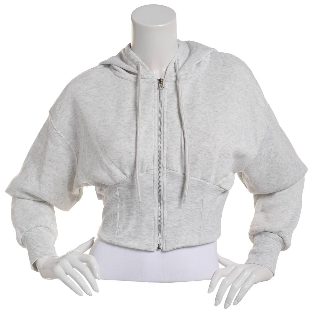 Click here for Juniors Derek Heart Fleece Lined Corset Hem Zip Ho... prices