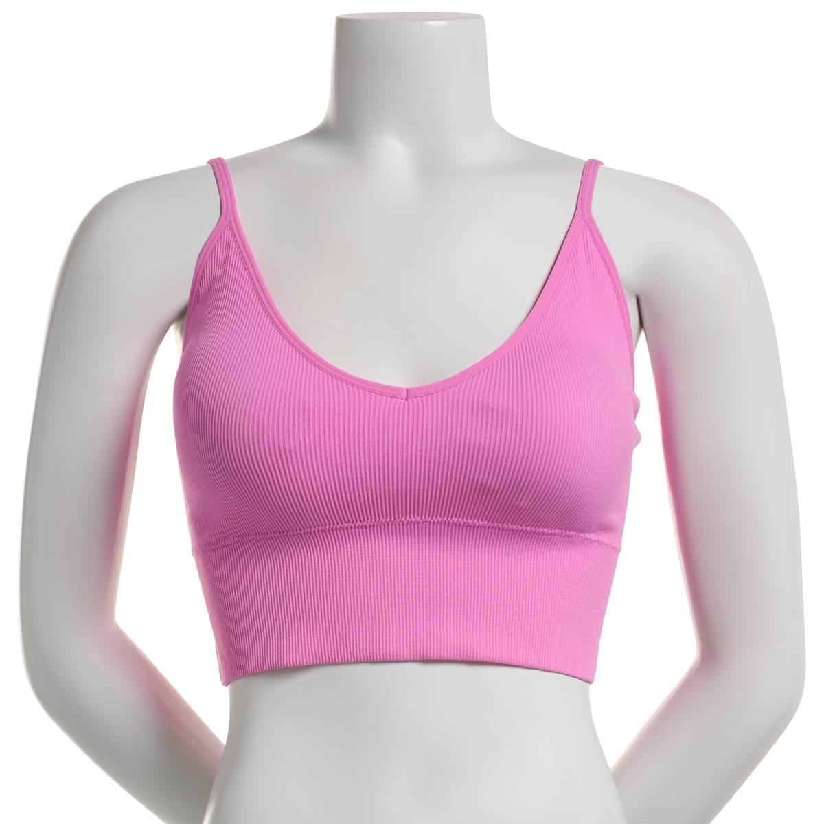 Click here for Juniors Derek Heart Seamless Rib Deep V-Neck Crop... prices