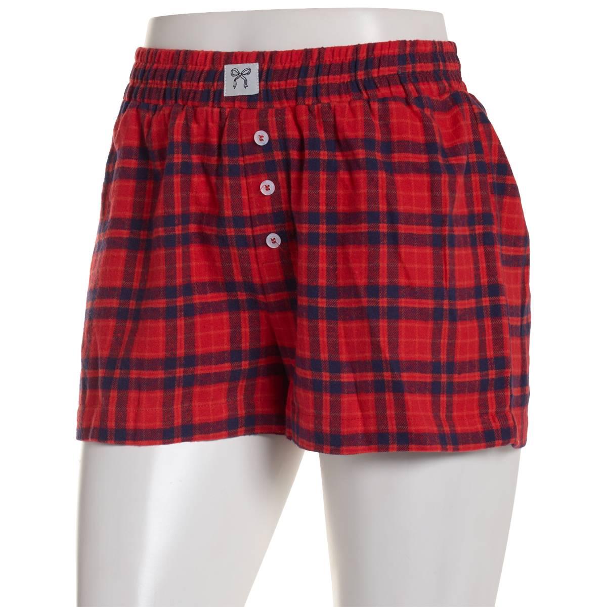 Click here for Juniors Derek Heart Flannel Plaid Boxer Shorts w/... prices