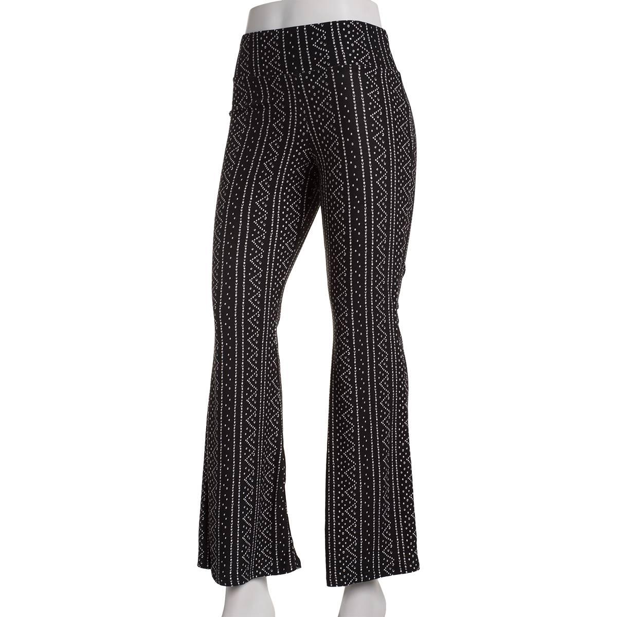 Click here for Juniors Derek Heart High Rise Dotted Stripes Flare... prices